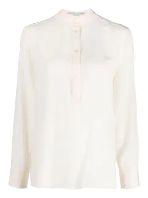 STELLA MCCARTNEY Stella McCartney Band-Collar Silk Blouse