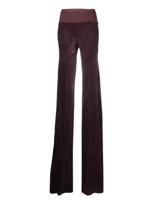 Rick Owens Hammered Velvet Trousers - Purple