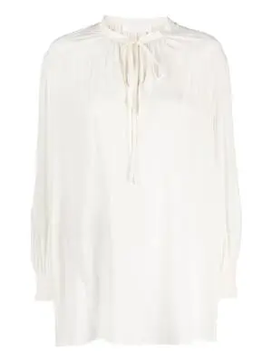 CHLOÉ Lavallière-Neck Silk Blouse