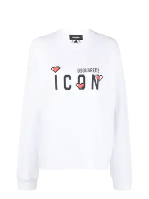 Dsquared2 Icon Print Sweatshirt - White