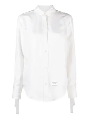 Thom Browne Scarf-cuff Detail Shirt - White