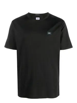 C.P. COMPANY Logo-patch Cotton T-shirt - Black