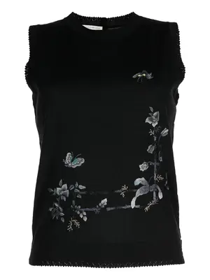 Shiatzy Chen Renascent Collection Floral-print Top - Black
