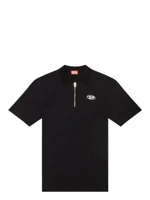 DIESEL T-vor-od Cotton Polo Shirt - Black