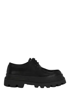 Dolce & Gabbana Leather Derby Shoes - Black