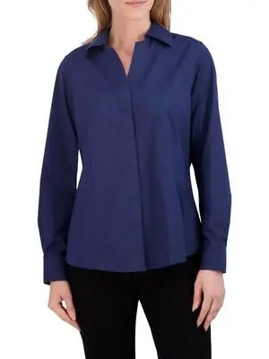 Foxcroft Taylor Stretch Shirt - Navy