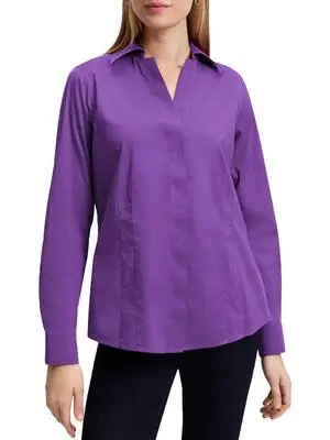 Foxcroft Taylor Stretch Shirt - Purple Topaz