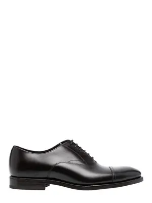 HENDERSON BARACCO Polished-finish Leather Oxford Shoes - Black