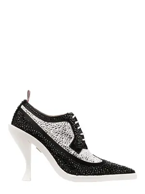 Thom Browne Crystal-embellished Derby Shoes - Black