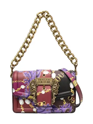 Versace Chain Couture Crossbody Bag - Red