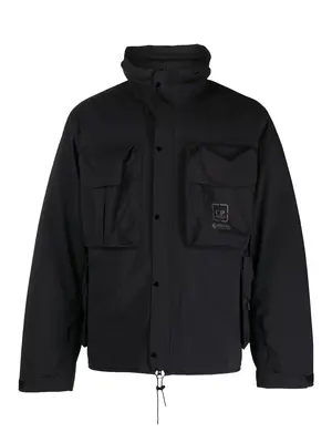 C.P. COMPANY Logo-print Windbreaker - Black