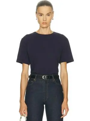 Khaite Mae Short Sleeve Tee - Indigo