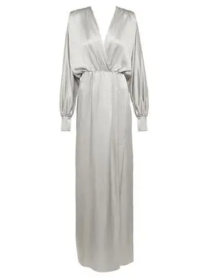 Max Mara Vociare Silk Satin Gown - White