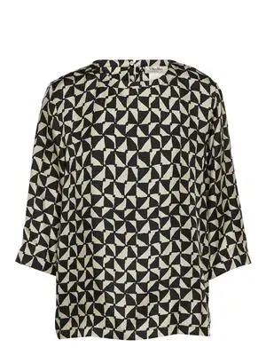 Max Mara S Max Mara Relais Silk Blouse Multicoloured
