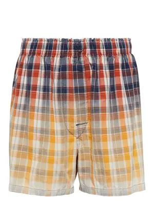 MAISON MARGIELA Checked Cotton Shorts - Multicoloured