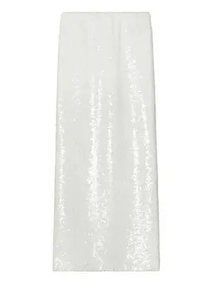 Tory Burch Sequin Full-length Skirt - White