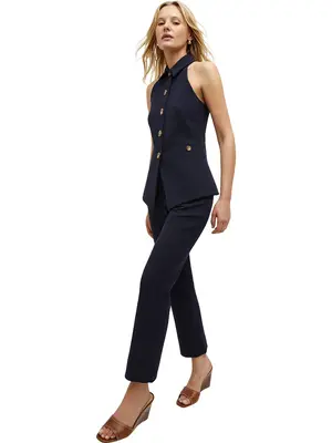Veronica Beard Arte Kick-Flare Pant Navy