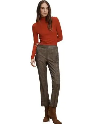 Veronica Beard Arte Kick-Flare Pant Russet Multi