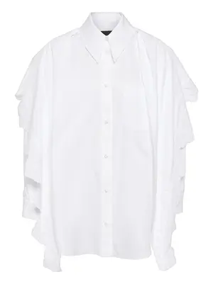 Simone Rocha Embroidered Cotton Shirt - White
