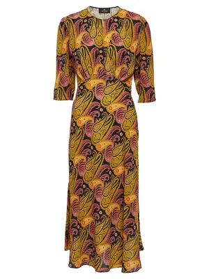 Etro Paisley Print Midi Dress - Multicoloured