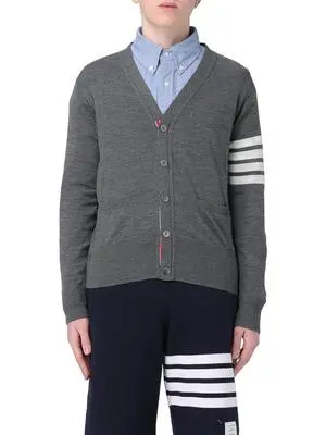 Thom Browne Four-bar Cardigan - Grey