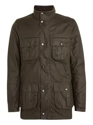 Barbour Hooded Waxed Jacket - Green