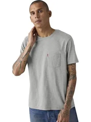 LEVI'S Classic Pocket T-shirt Chisel Grey Heather Slub