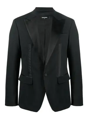 Dsquared2 Silk Panelling Dinner Jacket - Black