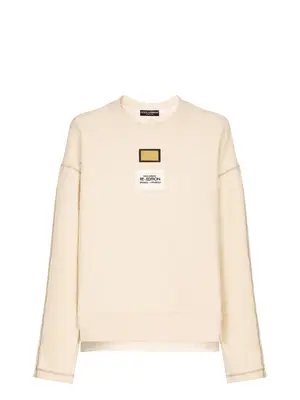 DOLCE & GABBANA Logo-patch Textured Sweatshirt