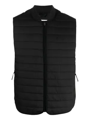 Calvin Klein Patch Zip-up Gilet - Black