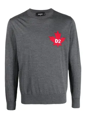 Dsquared2 DSQUARED2 Maple Leaf-motif Sweater Grey