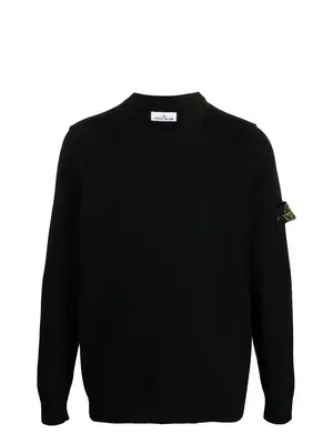 STONE ISLAND Compass Patch Fine-Knit Sweatshirt