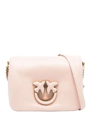 Pinko Love Leather Crossbody Bag - Pink