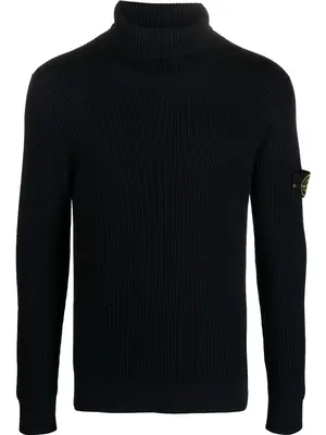 STONE ISLAND Stone Island Compass-Patch Roll-Neck Jumper