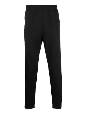 Adidas Embroidered-logo Tapered Track Pants - Black