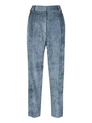 Brunello Cucinelli Tapered-leg Corduroy Trousers - Blue