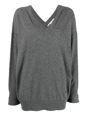 Stella McCartney Iconics V-neck Jumper - Grey