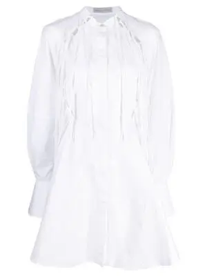 Palmer//harding Connected Cotton Flared Dress - White