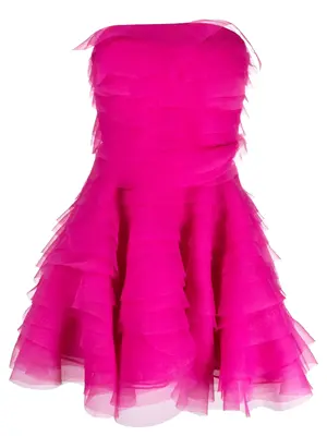 ANA RADU Ruffled Organza Minidress - Pink