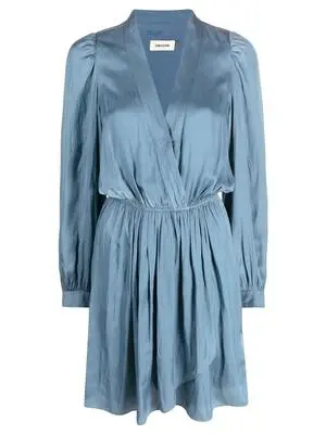 Zadig&Voltaire Zadig&Voltaire Remember Satin Mini Dress Blue