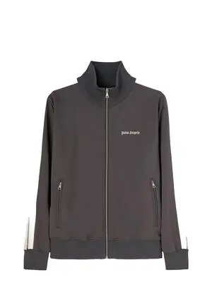 Palm Angels Logo-print Side-stripe Track Jacket - Grey