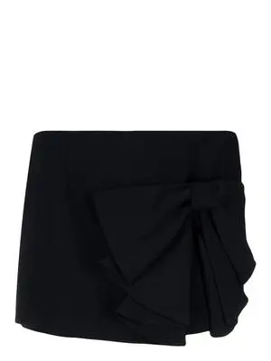 Red Valentino Bow-embellished Mini Skort - Black