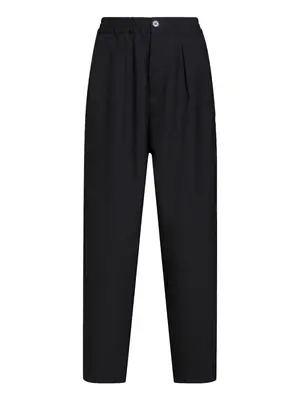 Marni Pleated Wool Trousers - Black