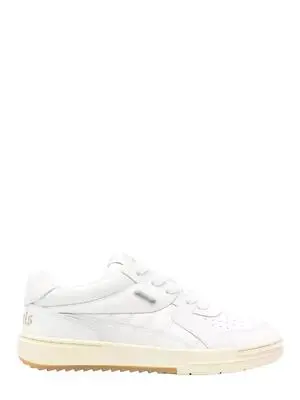 Palm Angels University Leather Sneakers - White