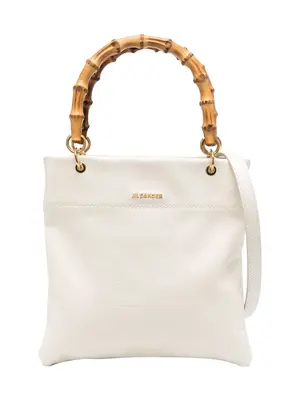 JIL SANDER Small Bamboo-handle Tote Bag - White