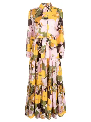 La DoubleJ Bellini Floral-print Shirtdress - Pink