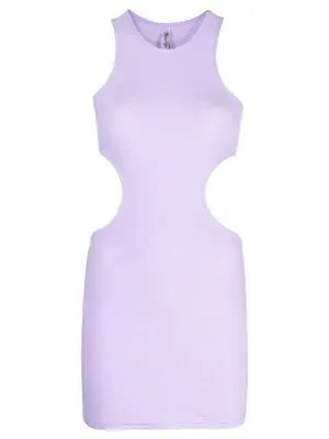 REINA OLGA Cut-out Sleeveless Minidress - Purple