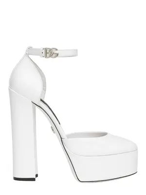 Dolce & Gabbana 105mm Platform Pumps - White