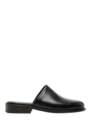 LEMAIRE Square-toe 35mm Mules - Black
