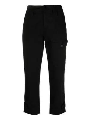 Pinko High-waisted Trousers With Front Pocket - Black